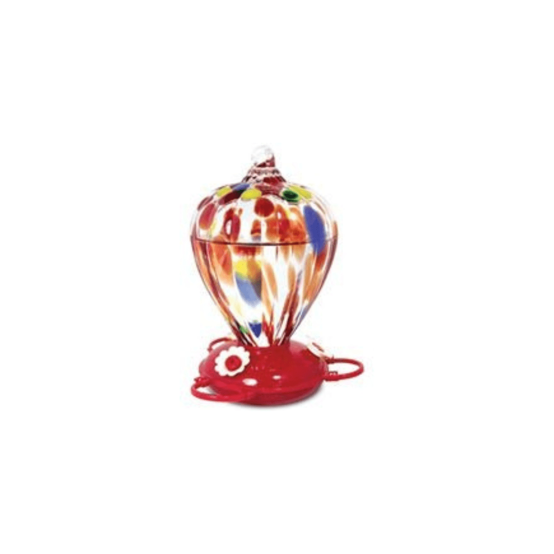 Art Glass Hummingbird Feeder Colour Balloon Design - Ritchie Feed ...