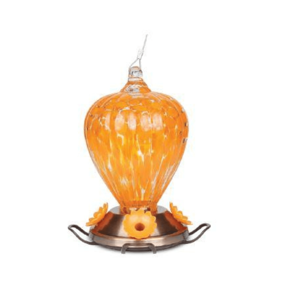 Art Glass Oriole Feeder - Orange Balloon - Ritchie Feed & Seed Inc.