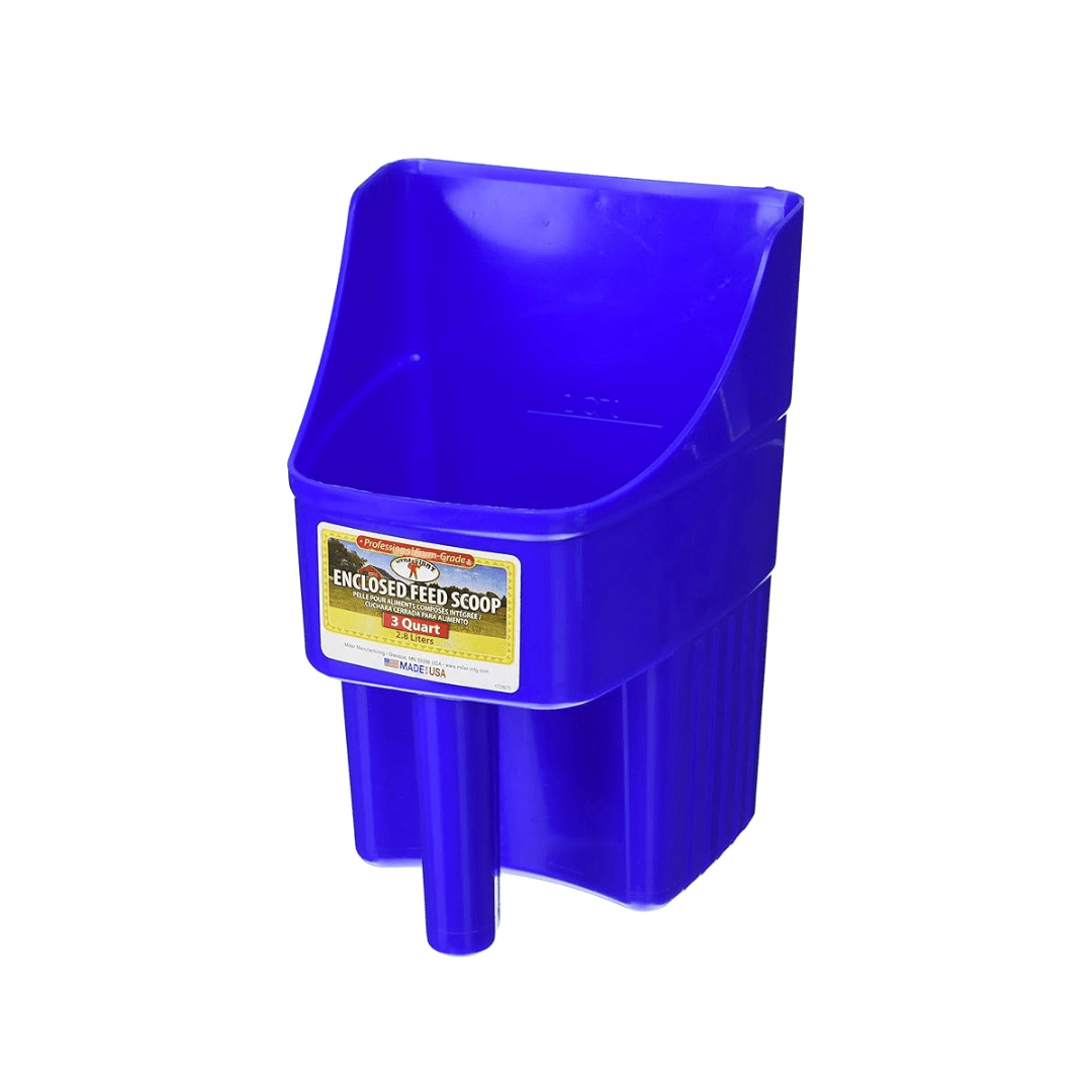 Little Giant® Plastic Enclosed Feed Scoop 3 Qt | BLUE - Ritchie Feed ...