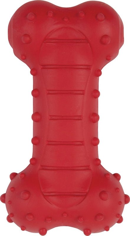 DOGZILLA 52038 Squeaky Dog Toy, Large Treat Bone Toy, Rubber, Red ...