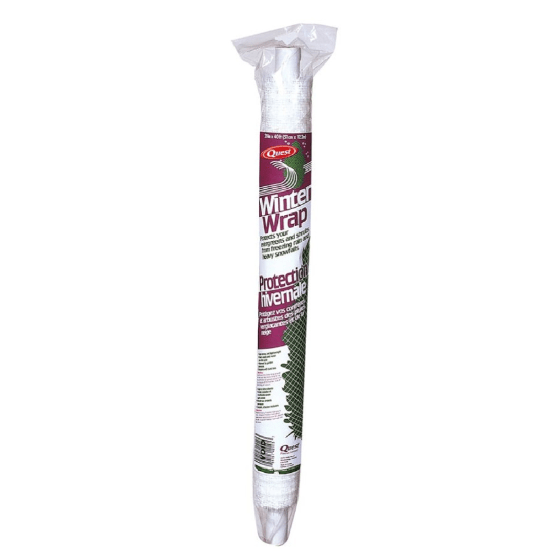 Quest Plastic Mesh Winter Wrap Protection Cover w/ Easy-Roll Dispenser ...